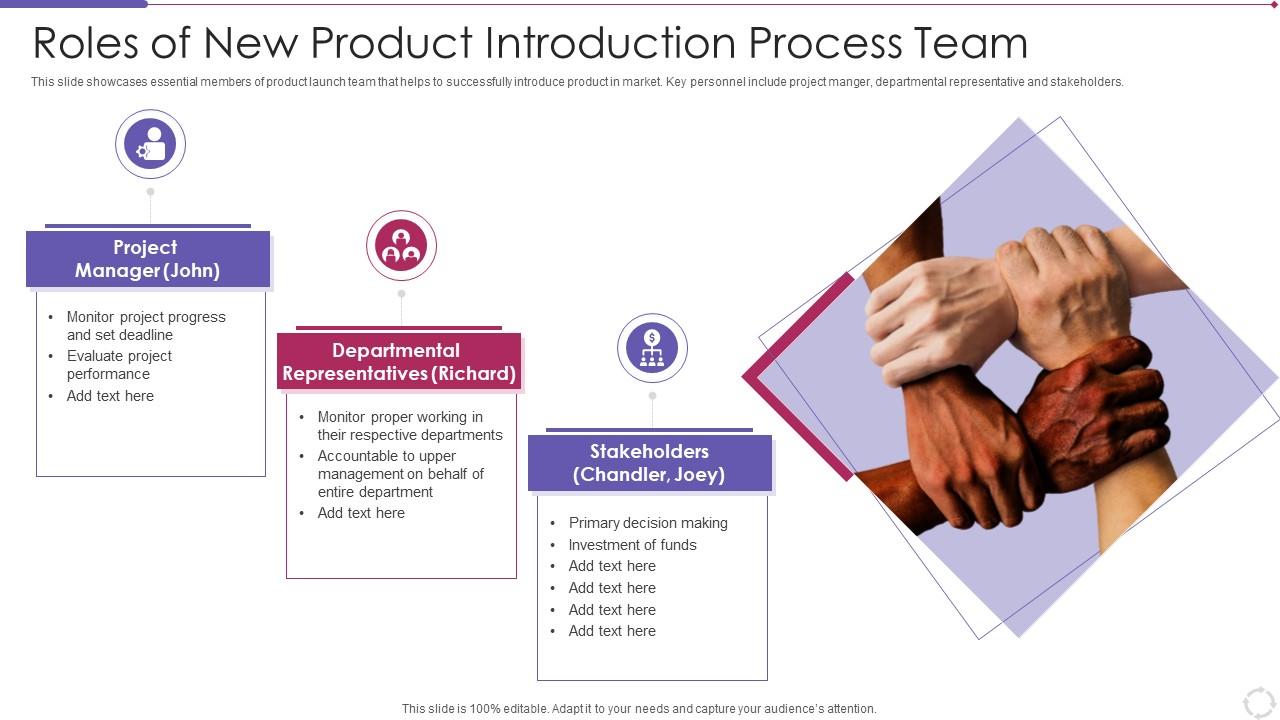 Roles Of New Product Introduction Process Team | Presentation Graphics ...