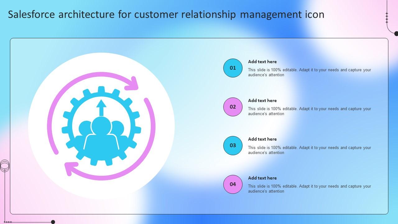 Salesforce Architecture For Customer Relationship Management Icon Ppt Sample