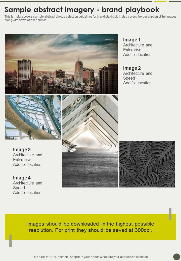 Sample Abstract Imagery Brand Playbook One Pager Sample Example ... Sample Abstract Imagery Brand Playbook One Pager Sample Example ...