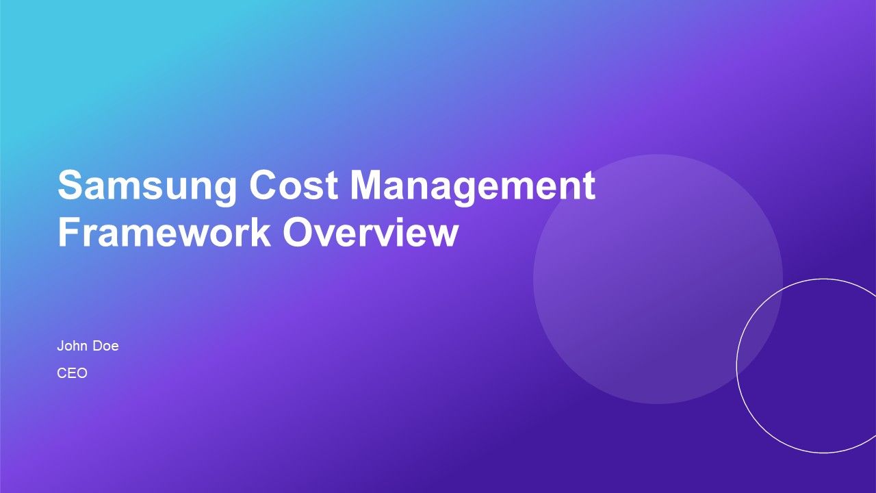 Samsung Cost Management Framework Overview PPT Slides AT