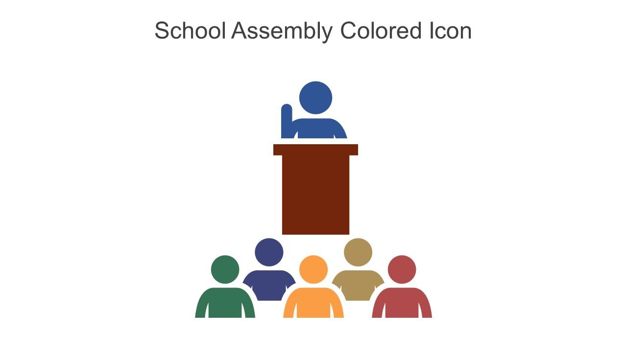 School Assembly Colored Icon In Powerpoint Pptx Png And Editable Eps Format PPT Slide
