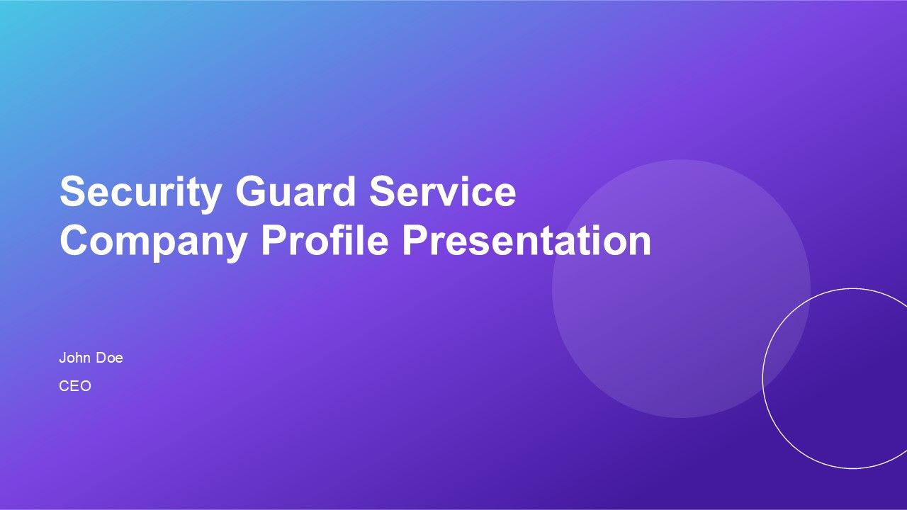 Security Guard Service Company Profile Presentation PPT PowerPoint AT