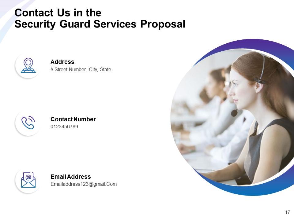 Security Guard Services Proposal Template Powerpoint Presentation Slides | Presentation Graphics ...