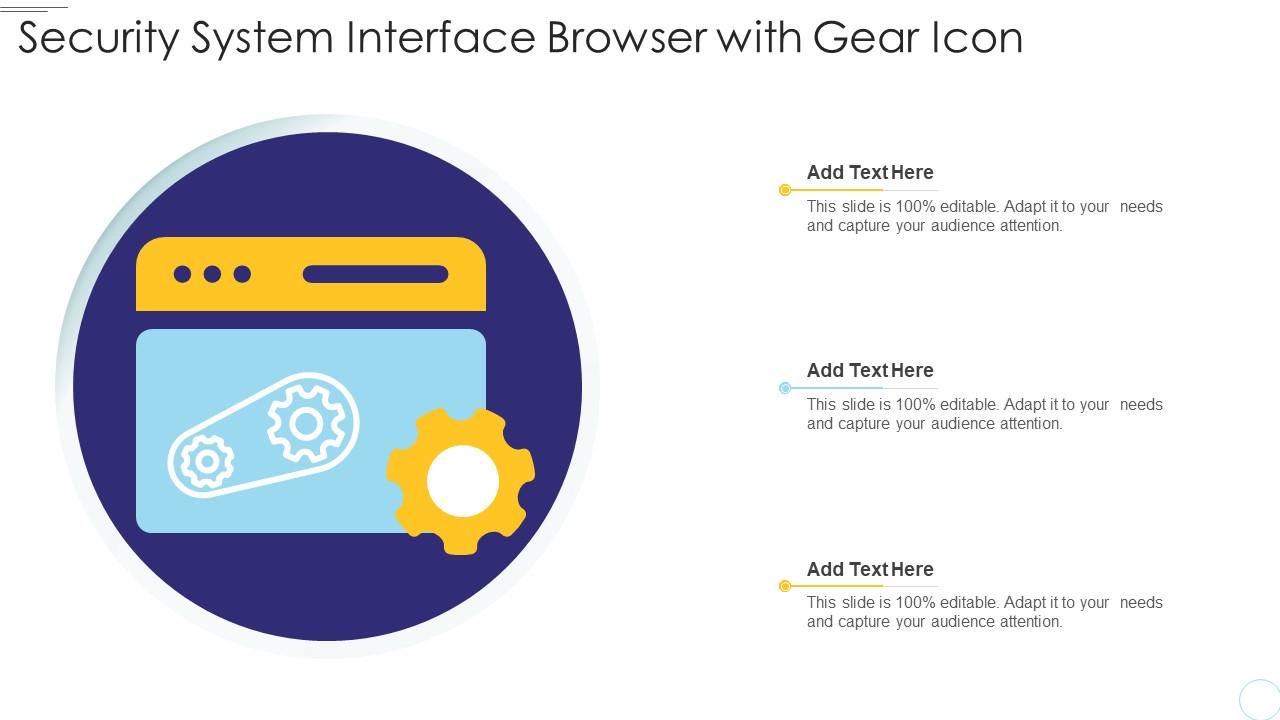Security System Interface Browser With Gear Icon | Presentation ...