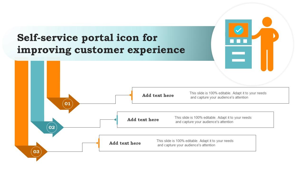 Self Service Portal Icon For Improving Customer Experience PPT Slide Self Service Portal Icon For Improving Customer Experience PPT Slide
