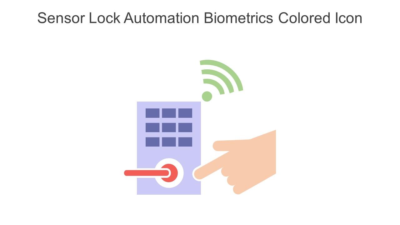 Sensor Lock Automation Biometrics Colored Icon In Powerpoint Pptx Png And Editable Eps Format