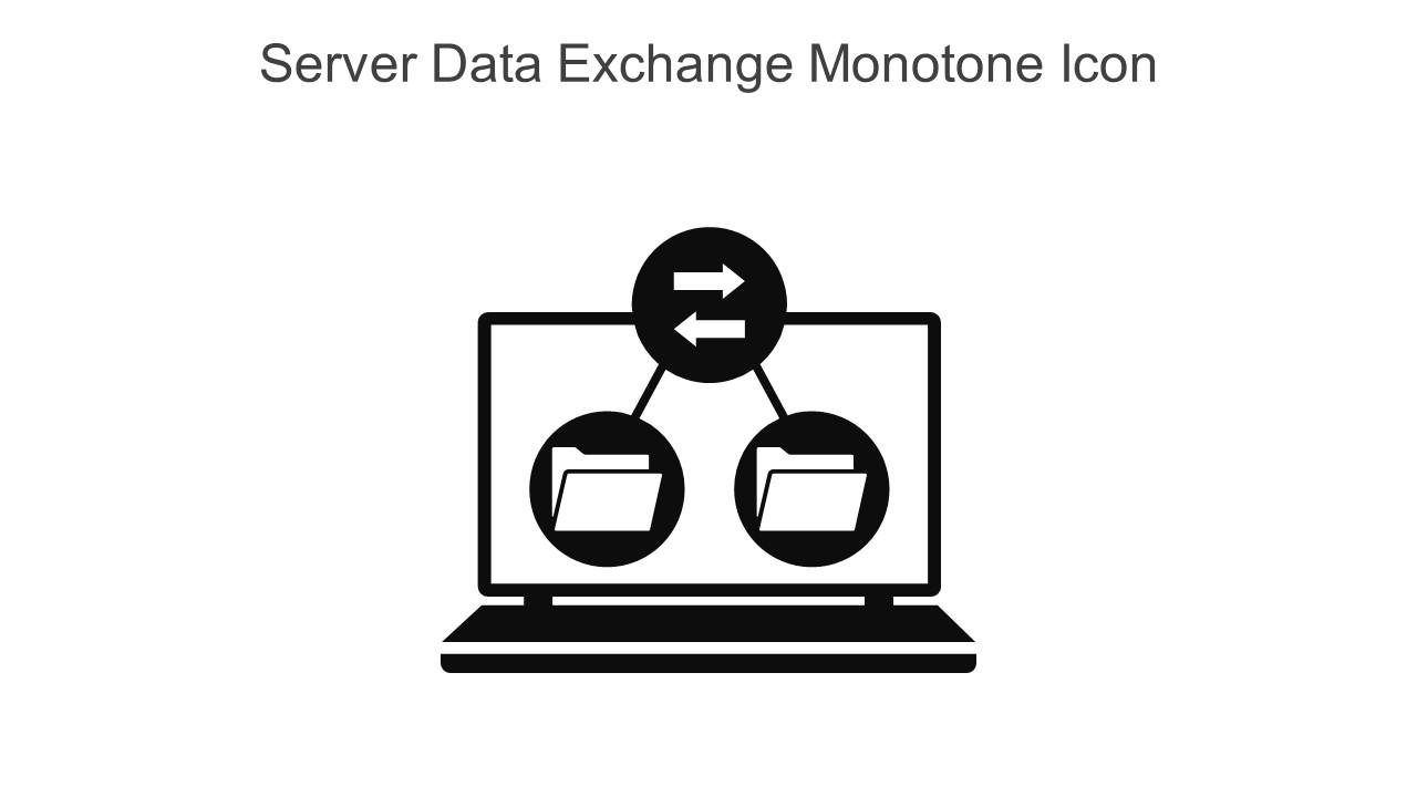 Server Data Exchange Monotone Icon In Powerpoint Pptx Png And Editable Eps Format PPT Example