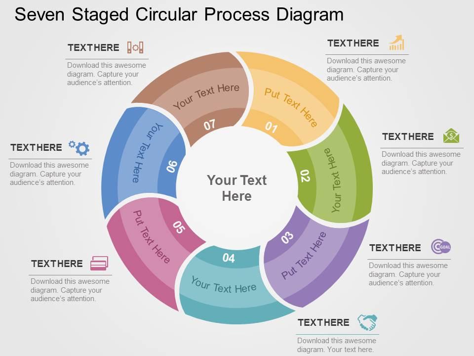 Seven Staged Circular Process Diagram Flat Powerpoint Design ... Seven Staged Circular Process Diagram Flat Powerpoint Design ...