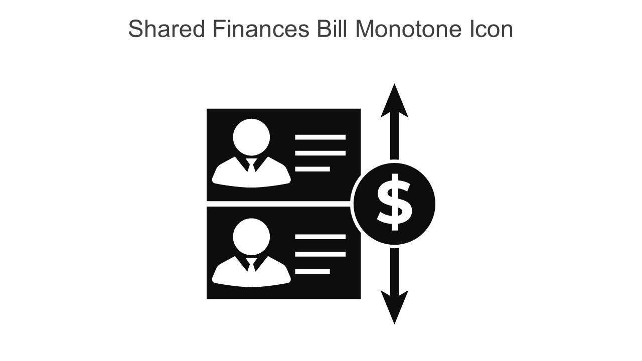 Shared Finances Bill Monotone Icon In Powerpoint Pptx Png And Editable ...