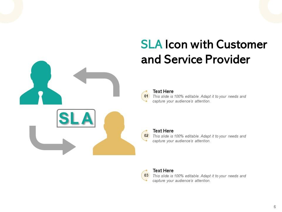 SLA Icon Postage Envelope Customer Service Continuous Agreement ...