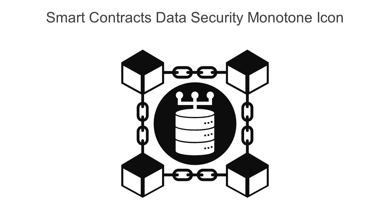 Smart Contracts Data Security Monotone Icon In Powerpoint Pptx Png And