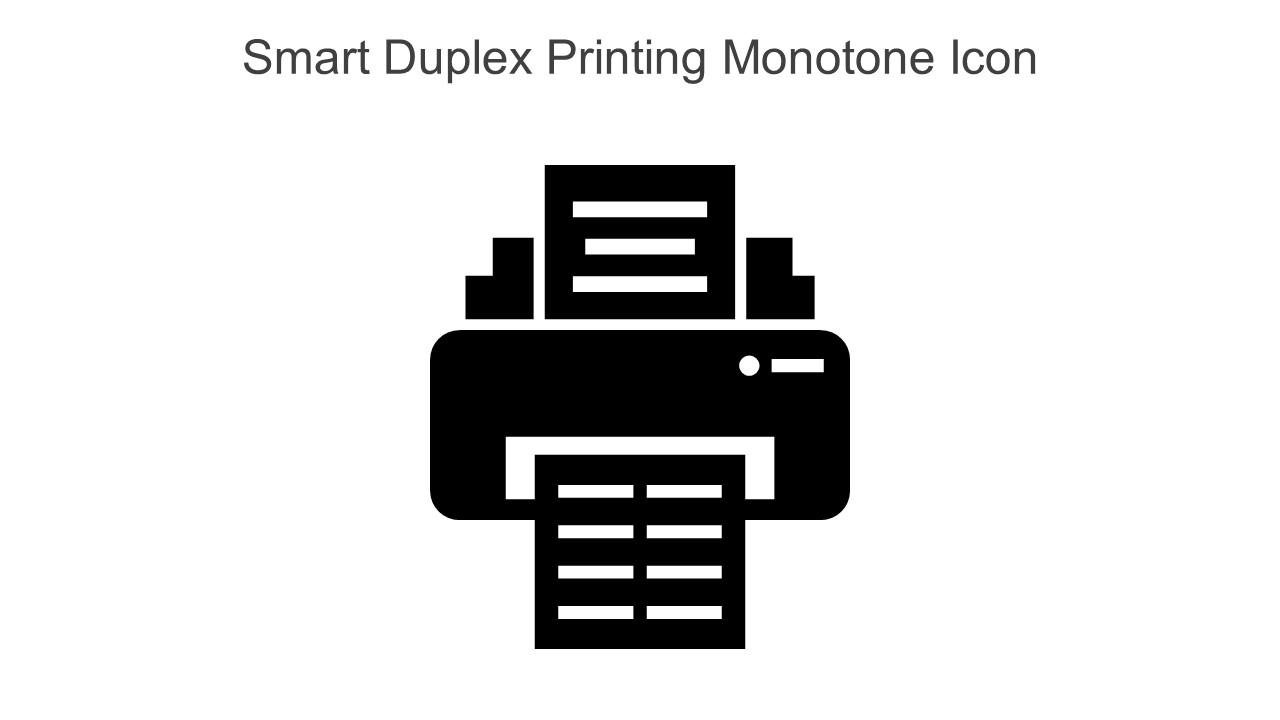 Smart Duplex Printing Monotone Icon In Powerpoint Pptx Png And Editable Eps Format PPT Presentation
