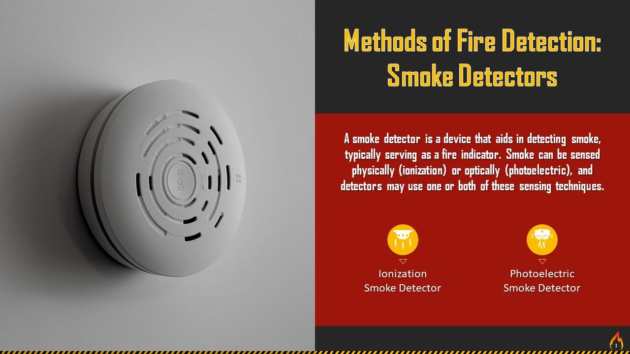 Smoke Detectors As A Method Of Fire Detection Training Ppt Ppt Powerpoint