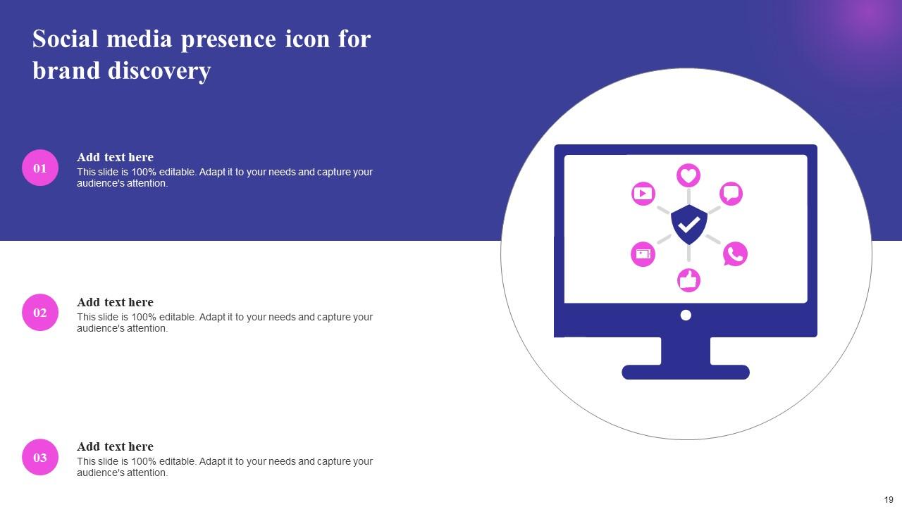 Social Media Presence Powerpoint Ppt Template Bundles PPT Example