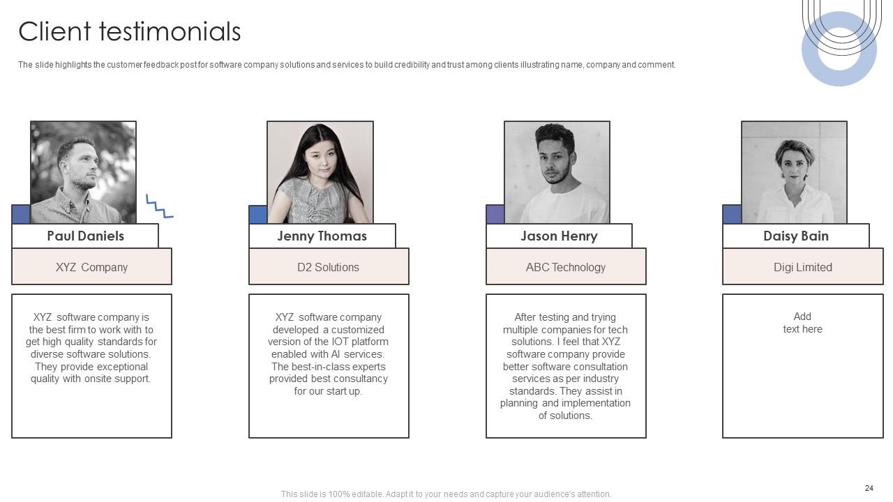 Top 10 Software Products and Services Company Profile PowerPoint ...