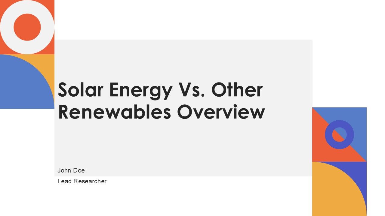 Solar Energy Vs Other Renewables Overview PPT Demonstration ACP