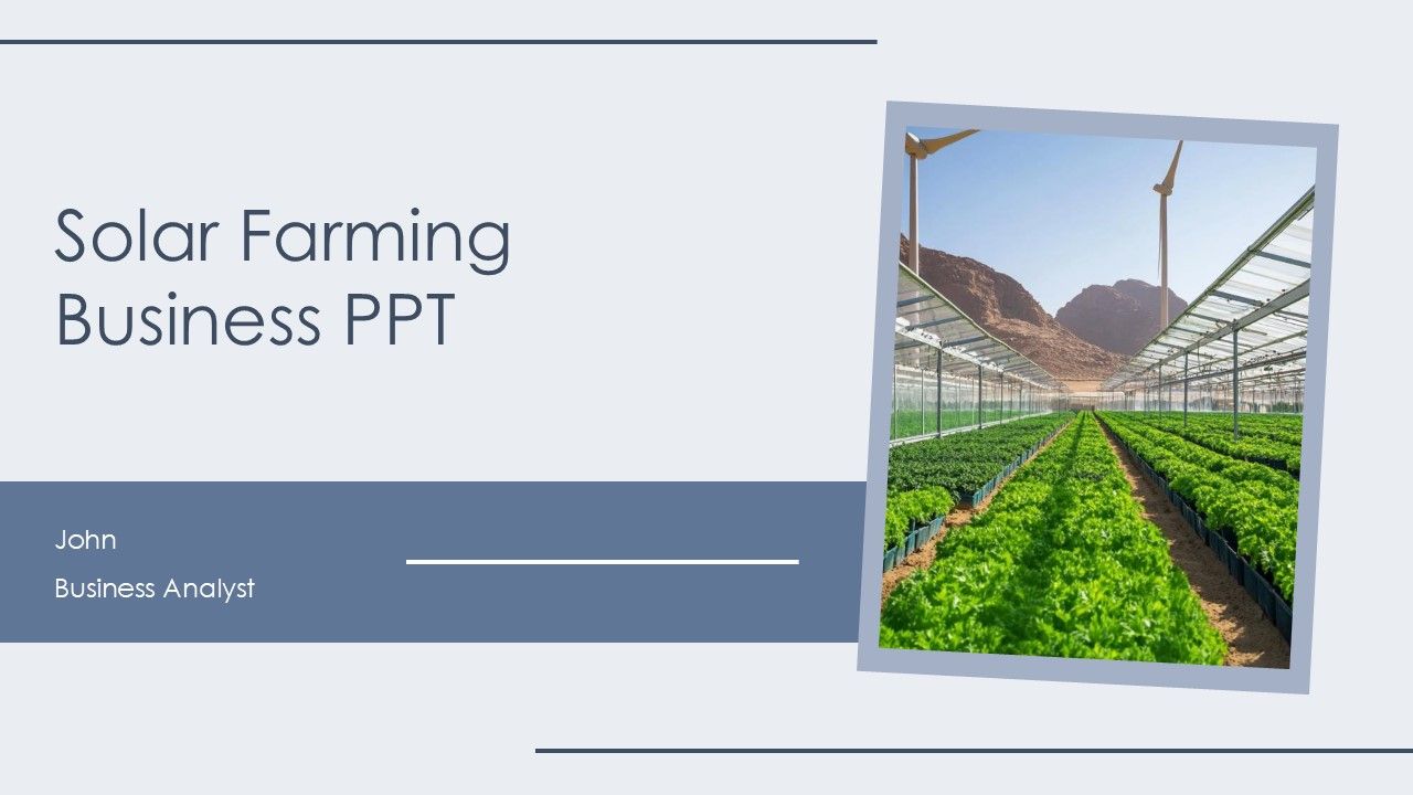 Solar Farming Business PPT Information ACP
