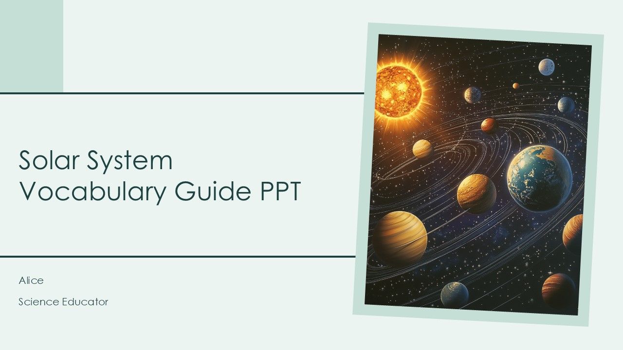 Solar System Vocabulary Guide PPT Structure ACP