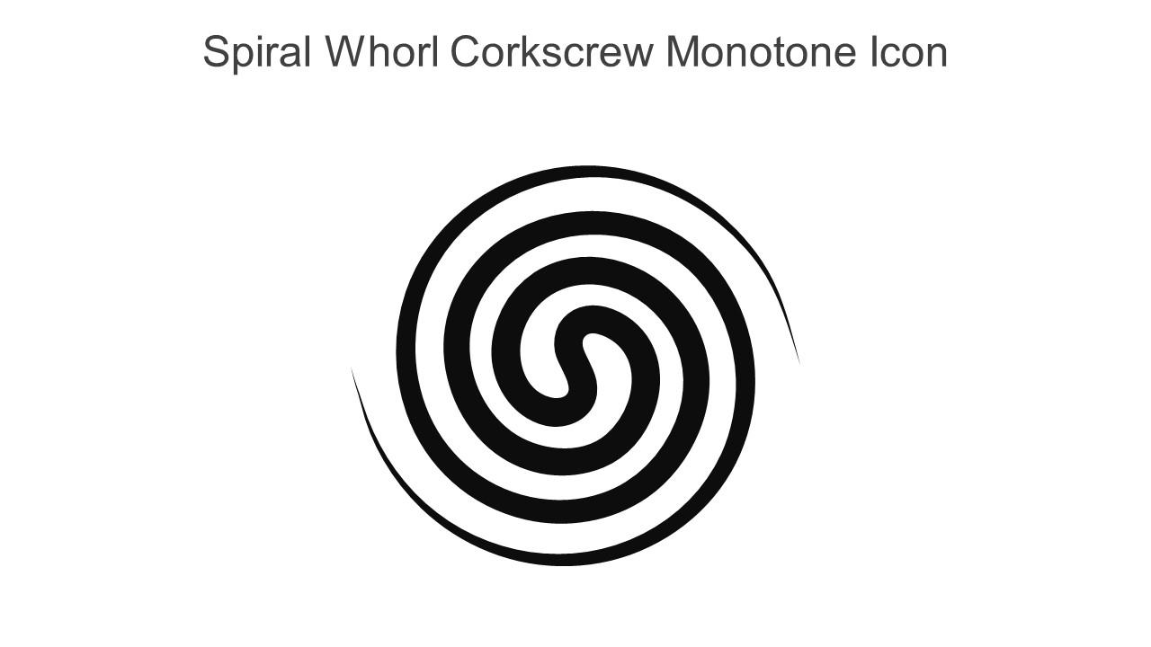 Spiral Whorl Corkscrew Monotone Icon In Powerpoint Pptx Png And ...