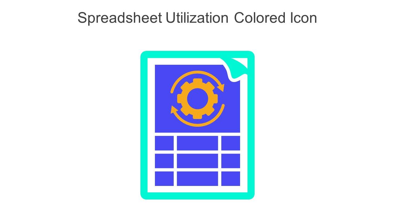 Spreadsheet Utilization Colored Icon In Powerpoint Pptx Png And