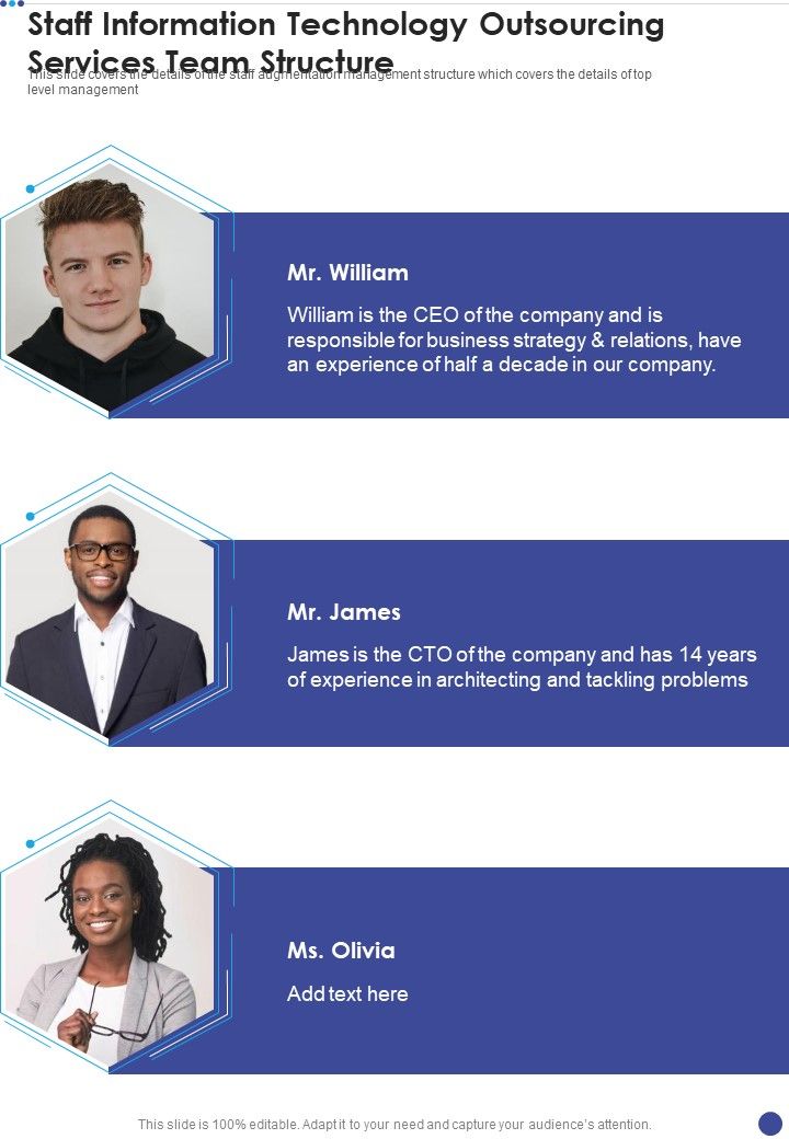 Staff Information Technology Outsourcing Team Structure One Pager Sample Example Document ...