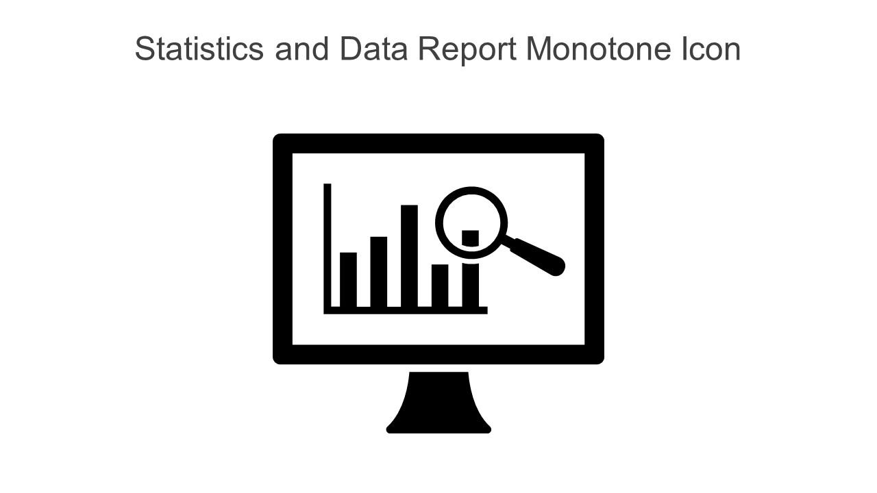 Statistics And Data Report Monotone Icon In Powerpoint Pptx Png And ...