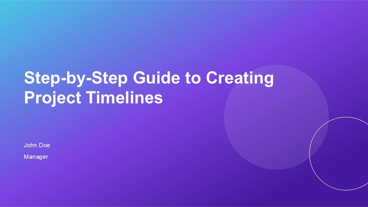 Step By Step Guide To Creating Project Timelines PPT Slides AT
