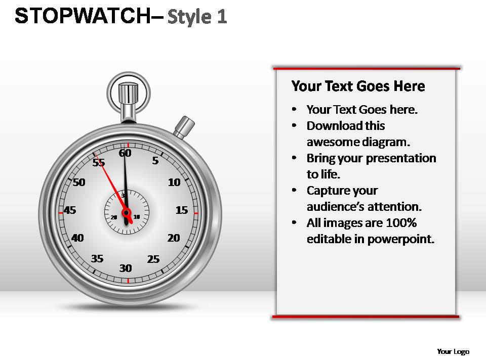 Stopwatch Style 1 Powerpoint Presentation Slides | Graphics ...