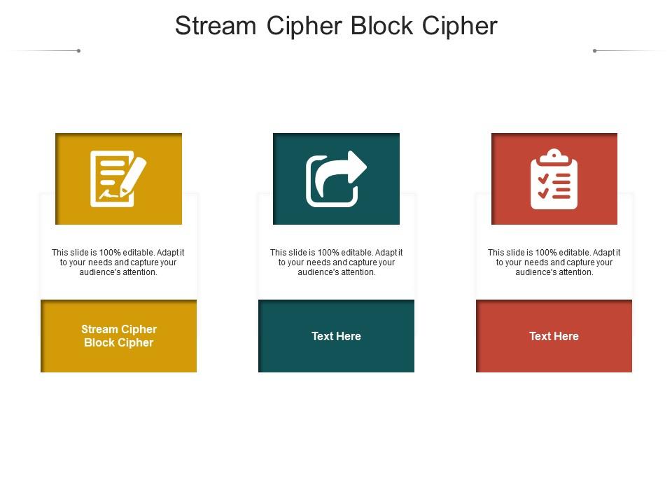 Stream Cipher Block Cipher Ppt Powerpoint Presentation Layouts Ideas Cpb Presentation Graphics