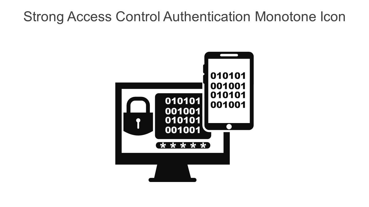 Strong Access Control Authentication Monotone Icon In Powerpoint Pptx Png And Editable Eps ...