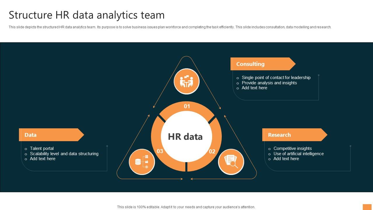 Structure Hr Data Analytics Team PPT Sample