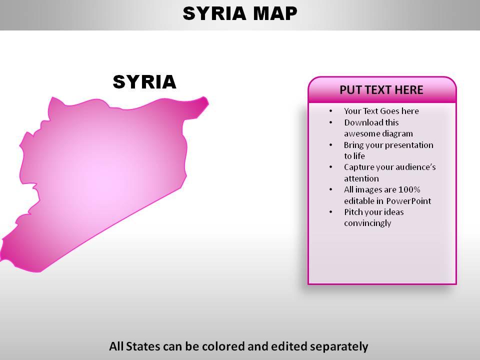 Syria Country Powerpoint Maps | PowerPoint Slide Presentation Sample ...