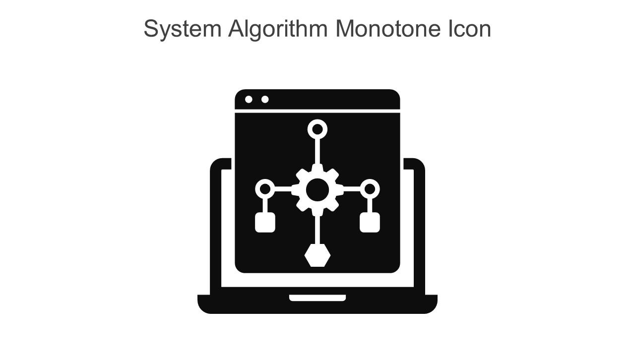 System Algorithm Monotone Icon In Powerpoint Pptx Png And Editable Eps Format Ppt Slide