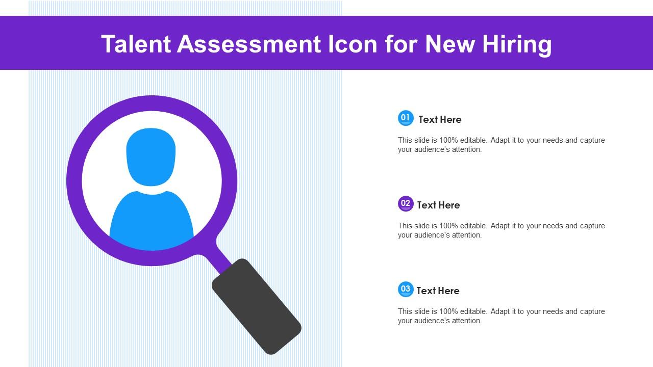 Talent Assessment Icon For New Hiring | Presentation Graphics ...