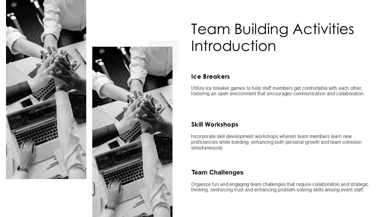 Team Building Activities For Event Staff Ppt Mockup At