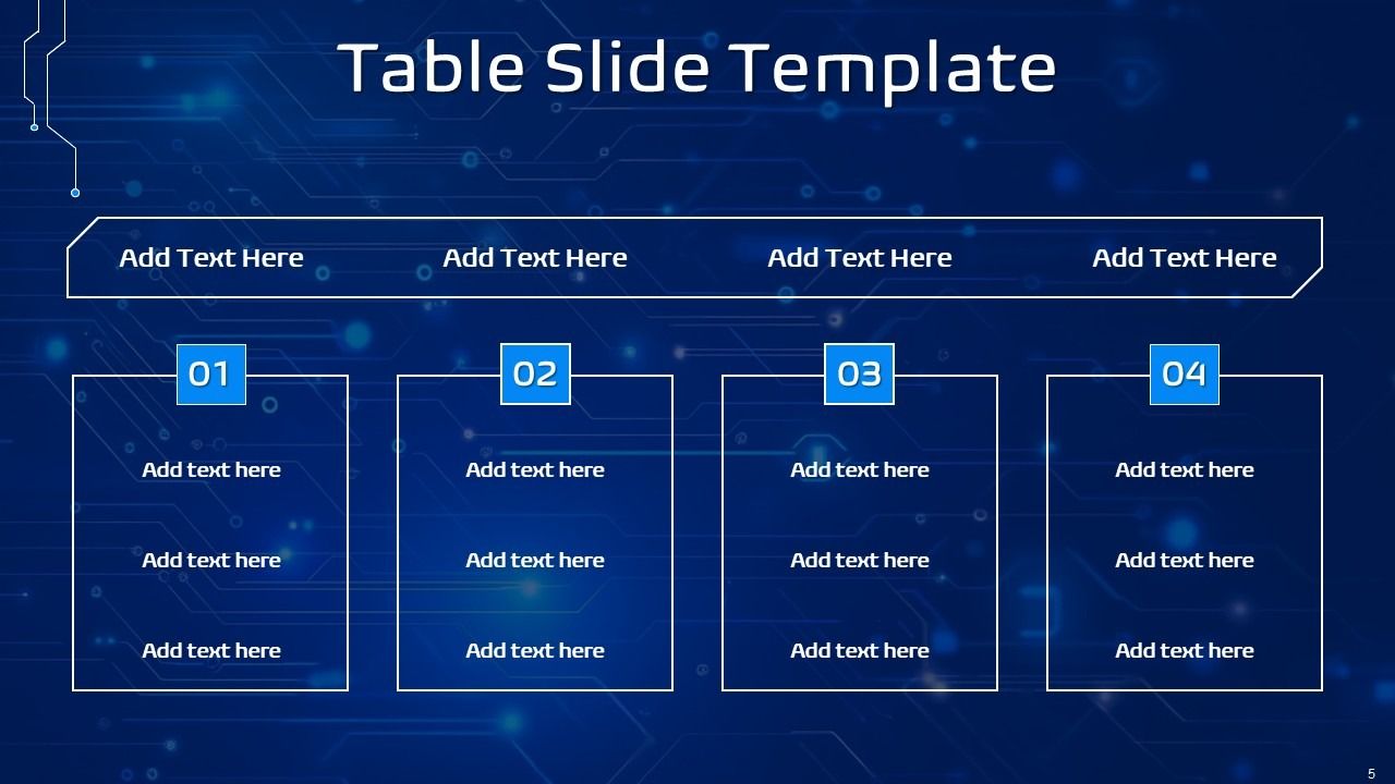 Tech Circuit Board Slide Powerpoint Background Template