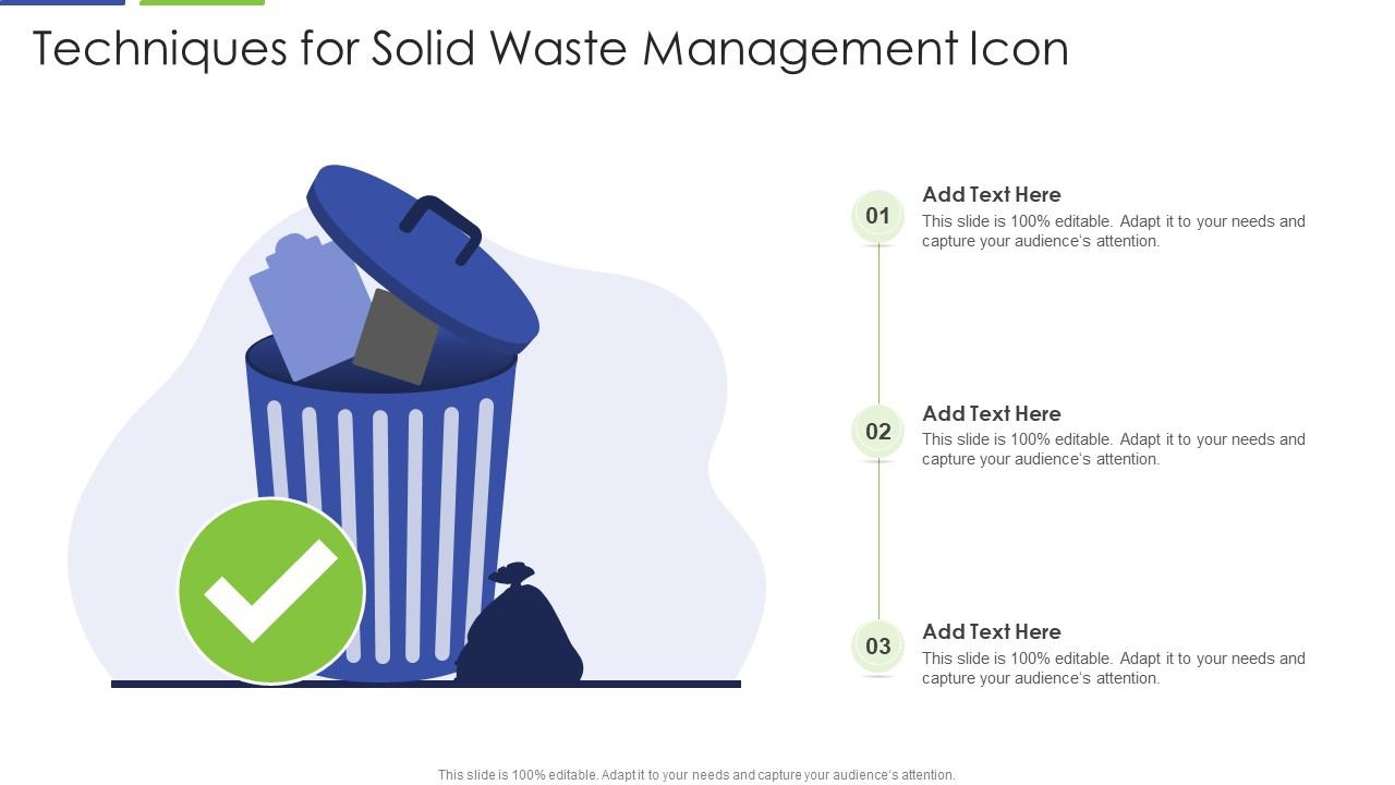 Techniques For Solid Waste Management Icon | Presentation Graphics ...
