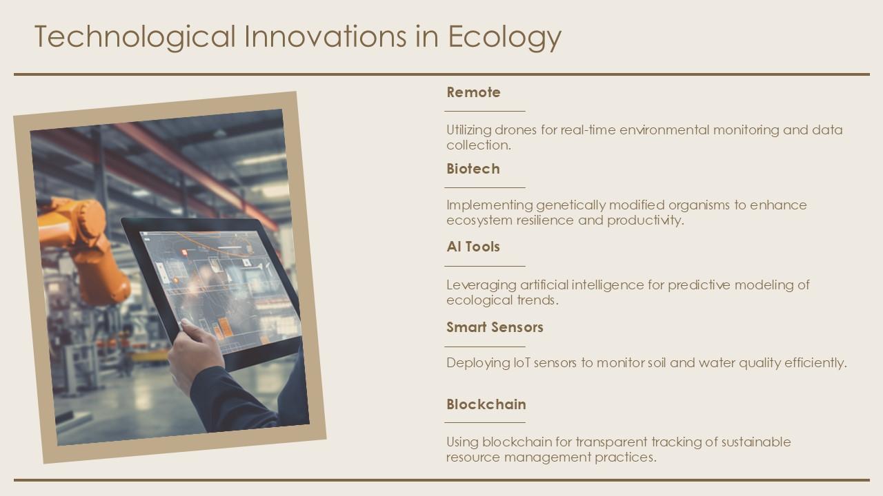 Technological Innovations In Ecology Ecology Cycles PPT Presentation ...