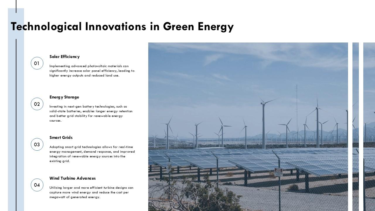 Technological Innovations In Green Energy PPT Example ST AI SS PPT Example