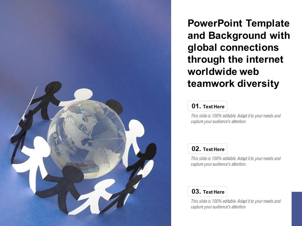 Template With Global Connections Through The Internet Worldwide Web ...