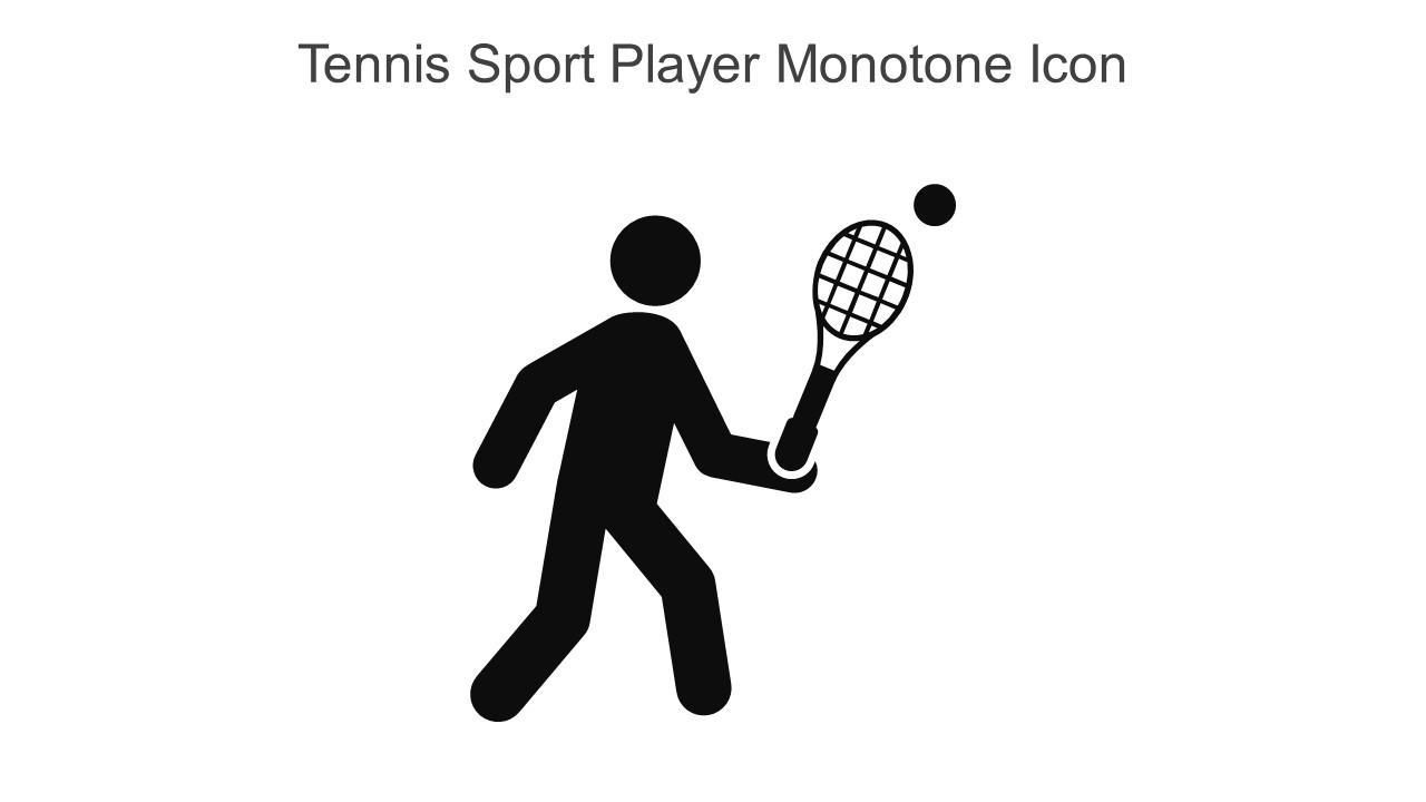 Tennis Sport Player Monotone Icon In Powerpoint Pptx Png And Editable ...