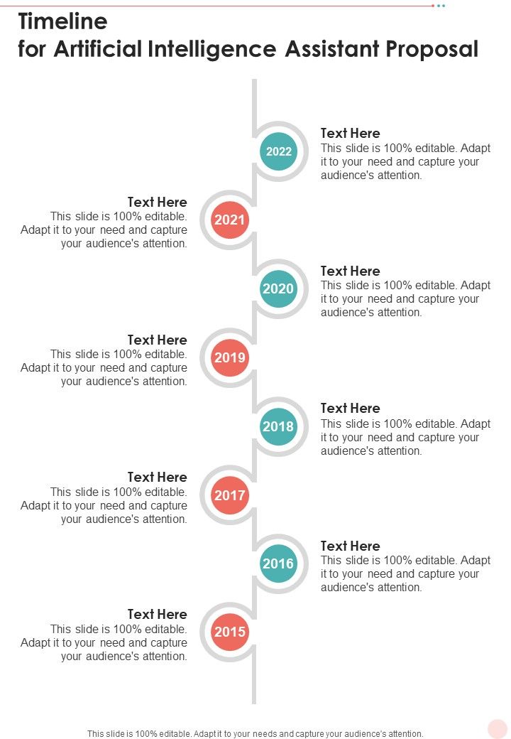 Timeline For Artificial Intelligence Assistant Proposal One Pager Sample Example Document PPT ...