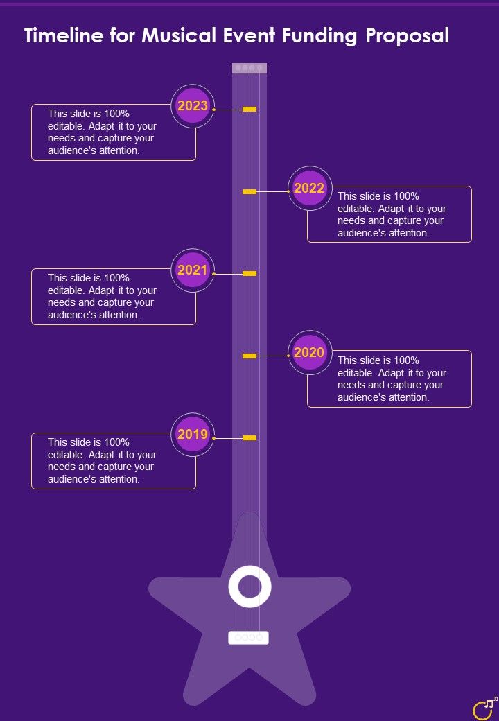 Timeline For Musical Event Funding Proposal One Pager Sample Example Document | Presentation ...