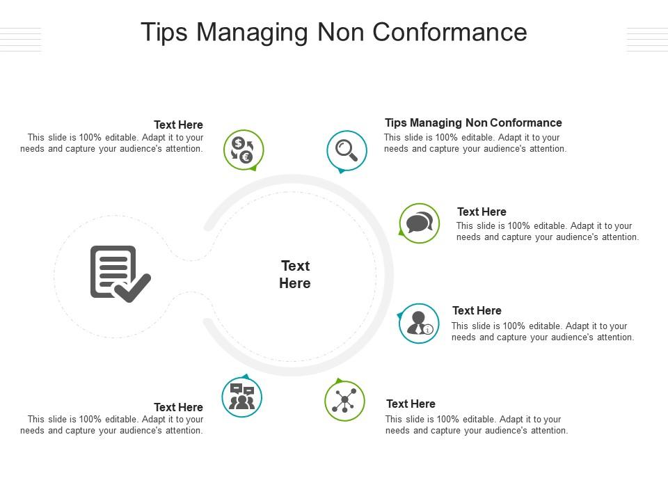 Tips Managing Non Conformance Ppt Powerpoint Presentation Icon Designs Cpb | Presentation ...