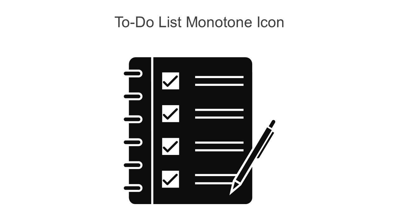 To Do List Monotone Icon In Powerpoint Pptx Png And Editable Eps Format | Presentation Graphics ...