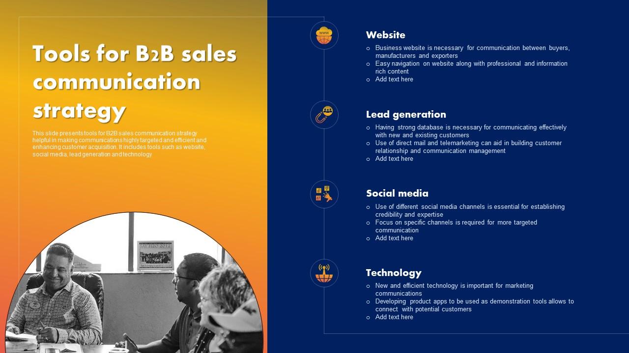 Tools For B2b Sales Communication Strategy Ppt Example