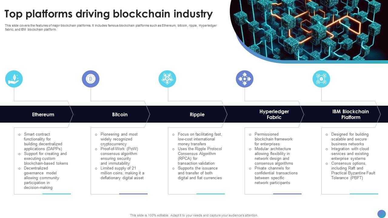 Top Platforms Driving Blockchain Industry What Is Blockchain Technology BCT SS V PPT Example