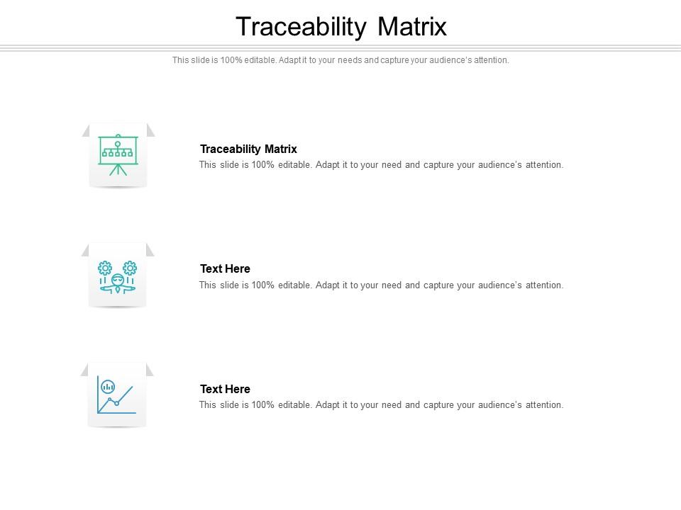 Traceability Matrix Ppt Powerpoint Presentation Gallery Model Cpb