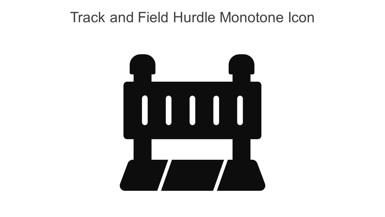 Track And Field Hurdle Monotone Icon In Powerpoint Pptx Png And ...