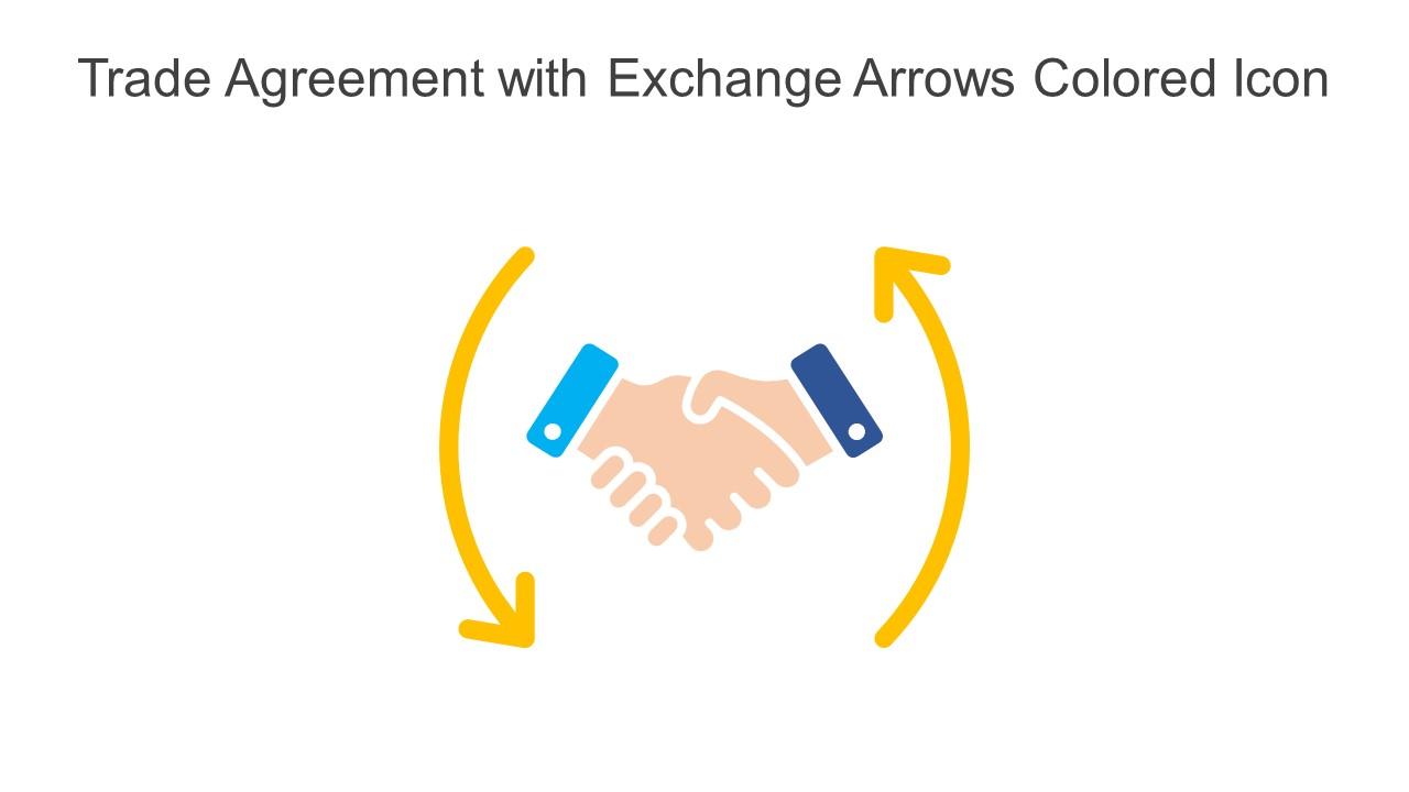Trade Agreement With Exchange Arrows Colored Icon In Powerpoint Pptx Png And Editable Eps Format ...